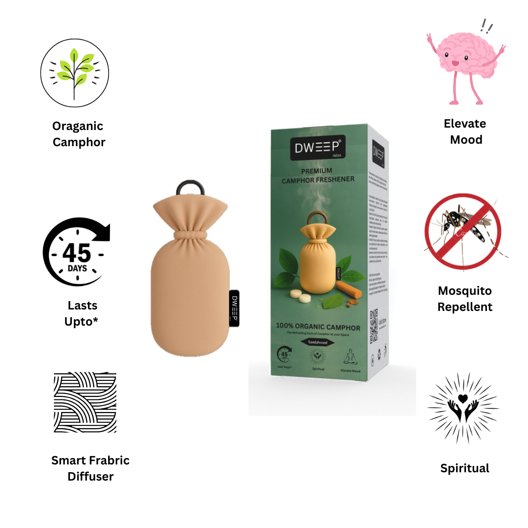 Dweep India Premium Camphor Freshener- Sandalwood