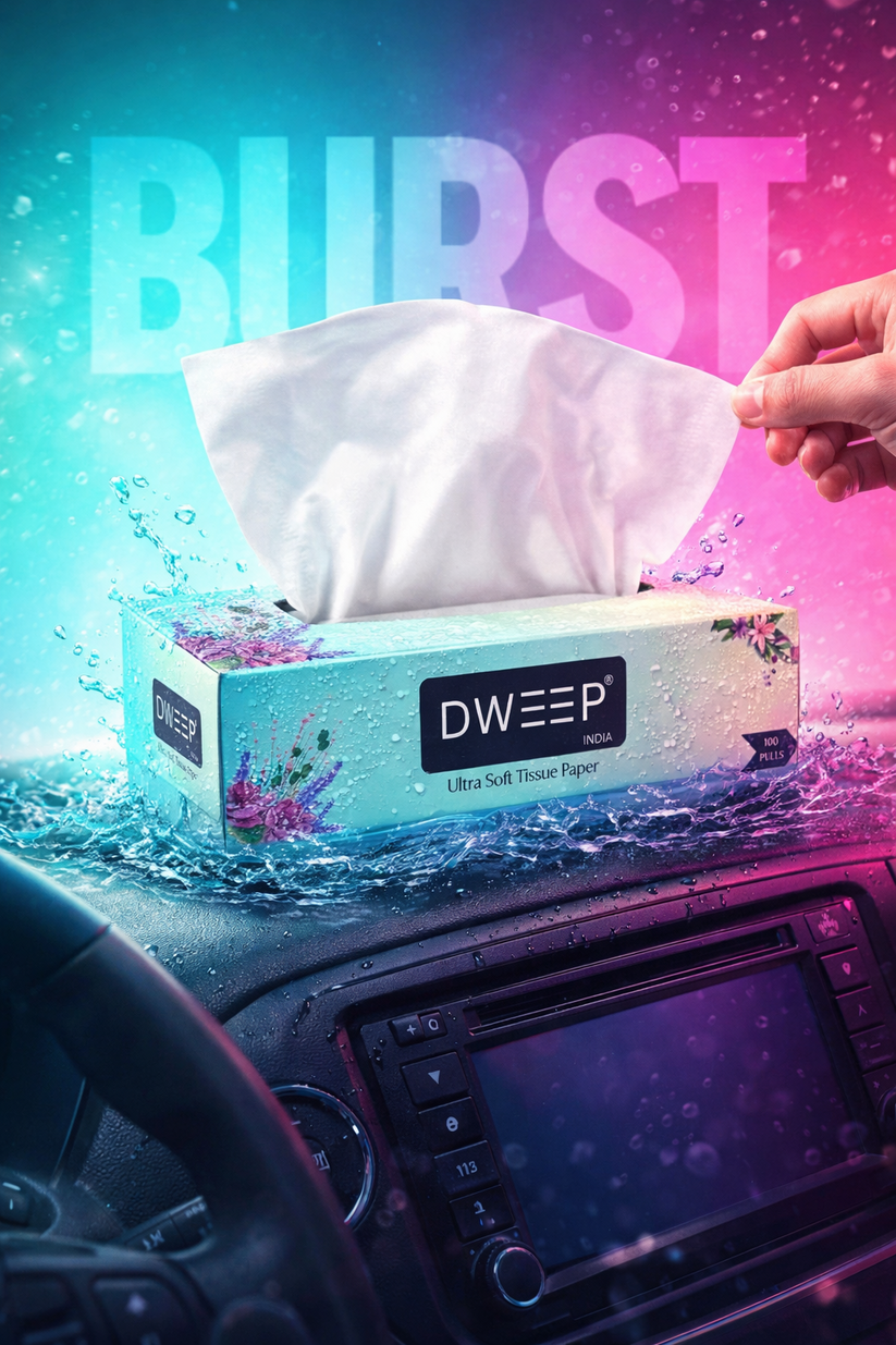 Dweep India Ultra soft Facial Tissue Paper 100-Pulls (Pack of 1)#