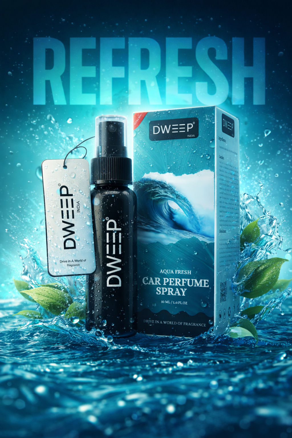 Dweep India Ultra Series Car Perfume Spray, Anti-Odor Technology, Long